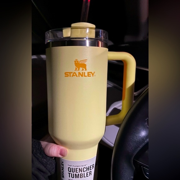 Stanley | Kitchen | Rare Color Pale Yellow Stanley With Orange Writing ...